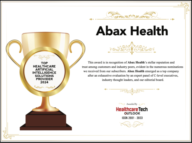 Abax Health Awarded Top 2024 Healthcare AI Solutions Provider - Abax Health